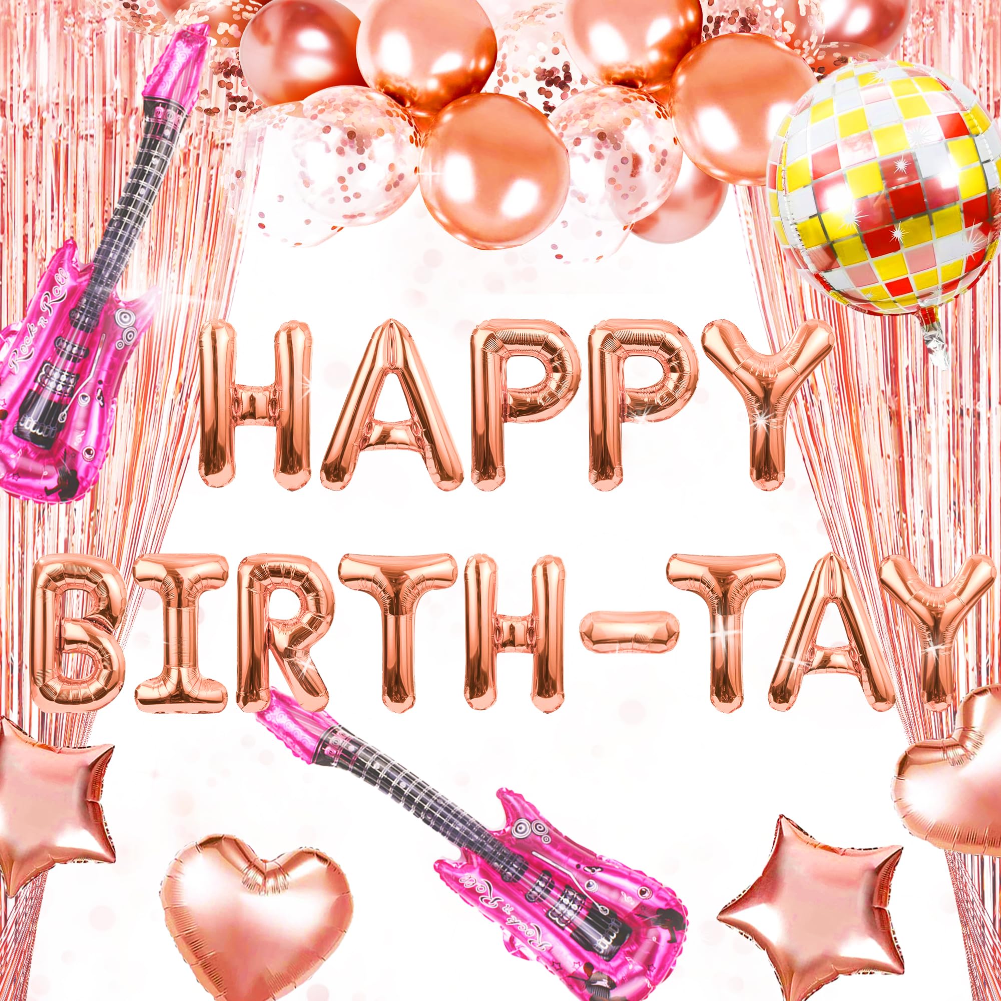 Amazon.com: 31 PCS Singer Birthday Decorations Happy Birth-Tay Balloons ...