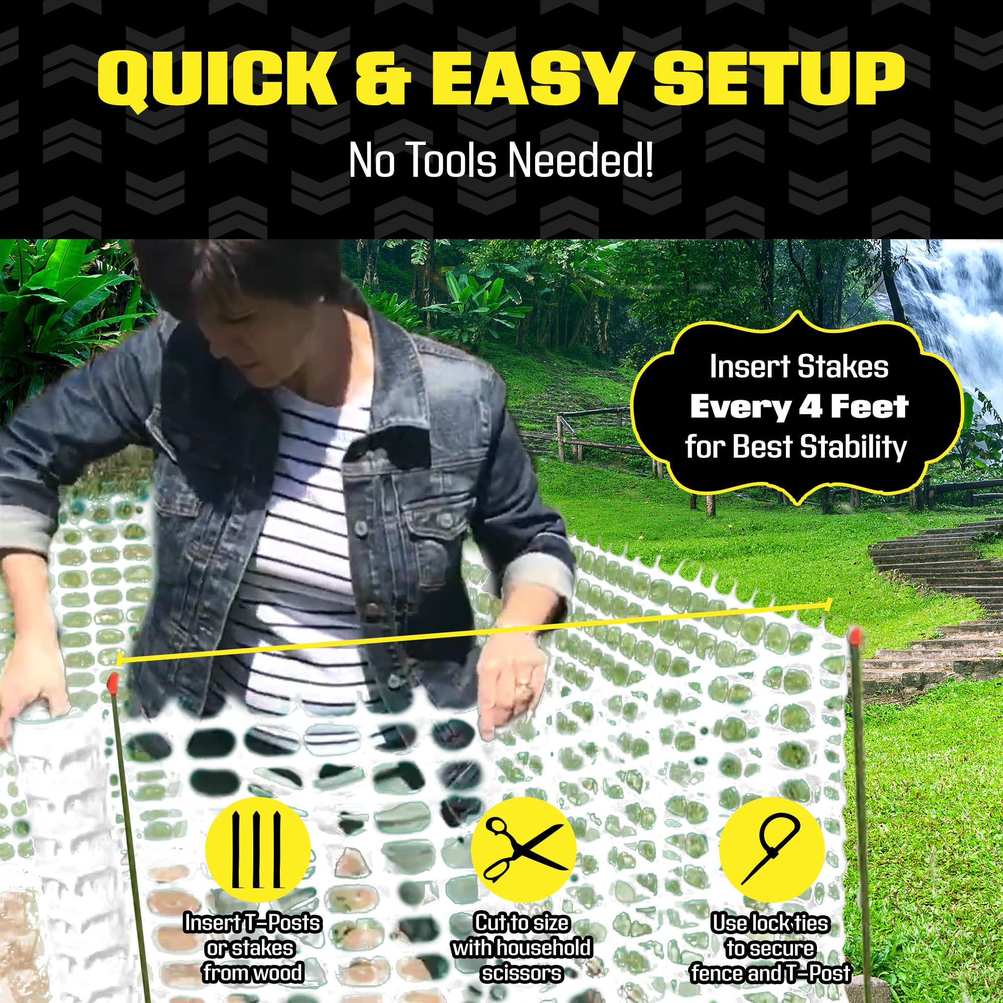 Snapklik.com : BOEN 4 X 100 White Temporary Fencing, Mesh Snow Fence ...