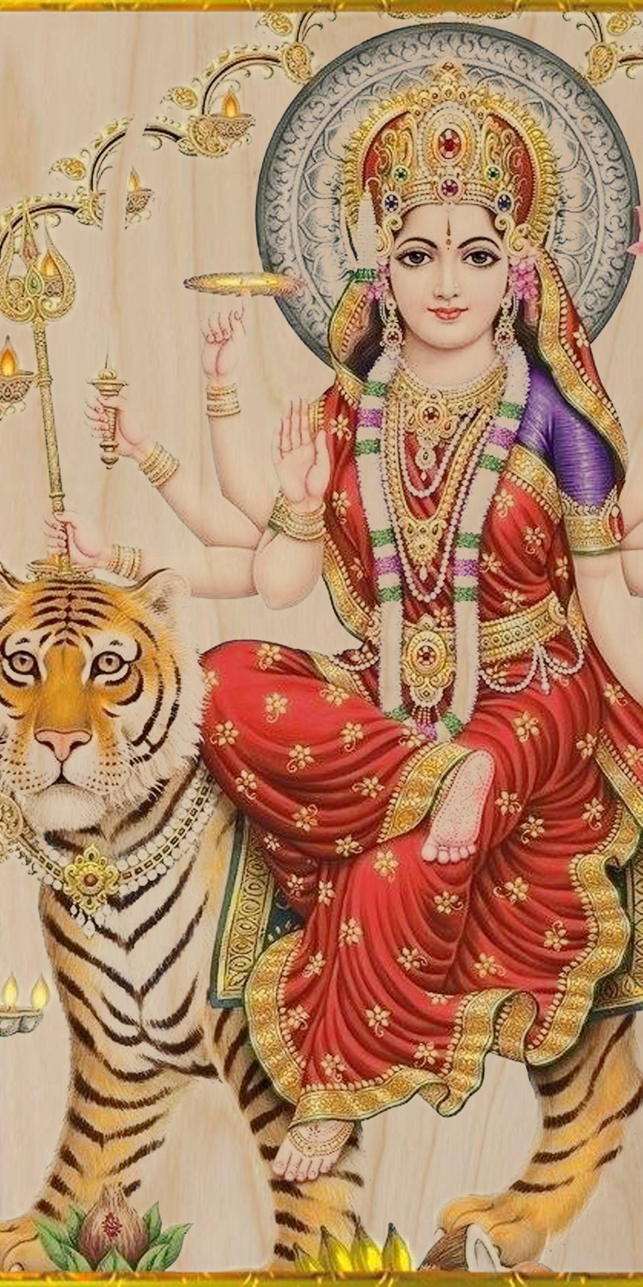 Durga On Tiger