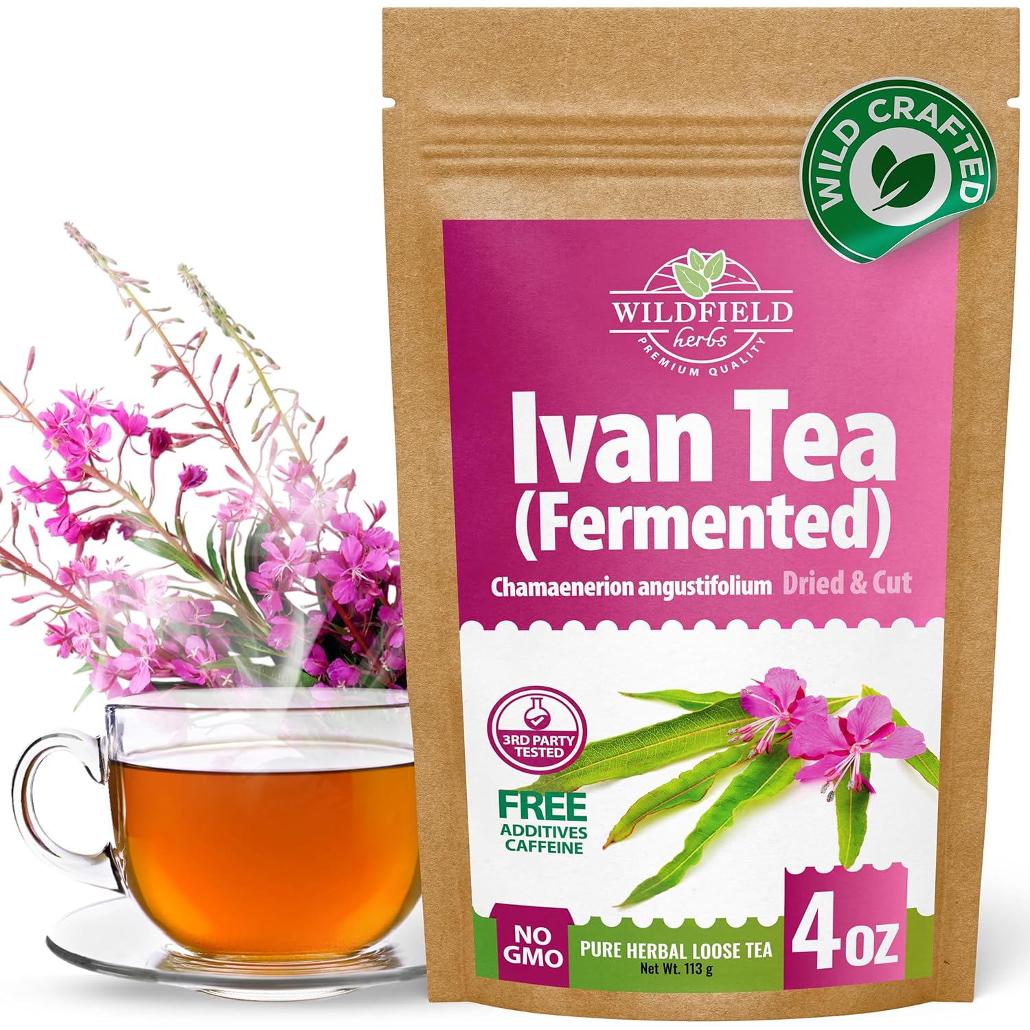 Amazon.com : 4 oz Siberian Fireweed Tea Herbal Ivan Tea Blooming Sally ...