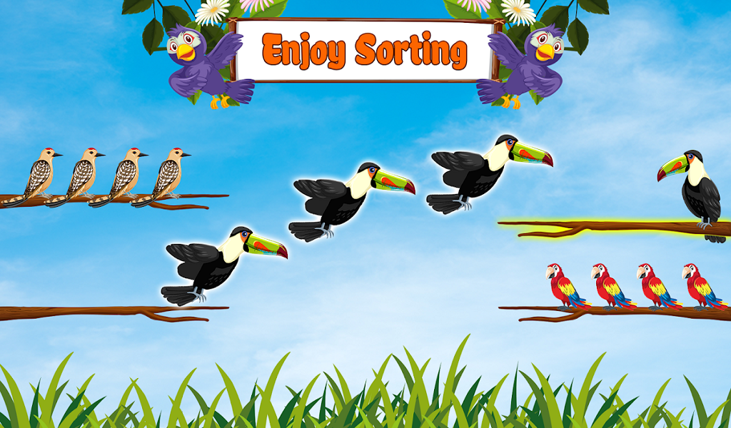 Bird Sort Puzzle Master - Fun Color Sorting Relaxing Sortpuzz Game ...