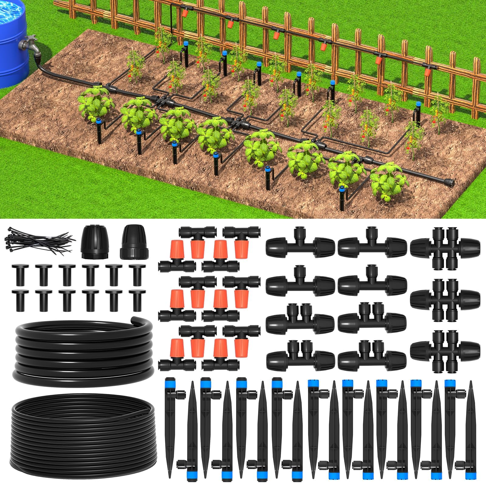 MIXC Greenhouse Micro Drip Irrigation Kit Automatic Irrigation System ...