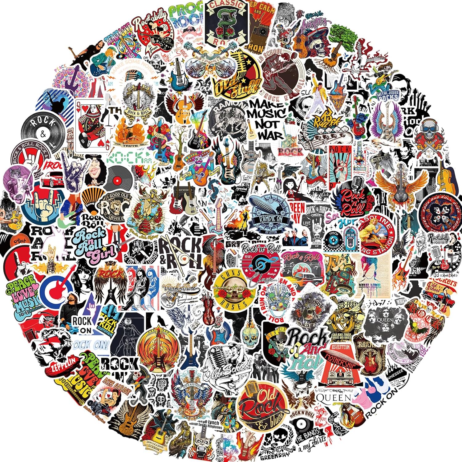 200pcs Rock Music Band Stickers, Trendy Music Band Stickers Packs ...