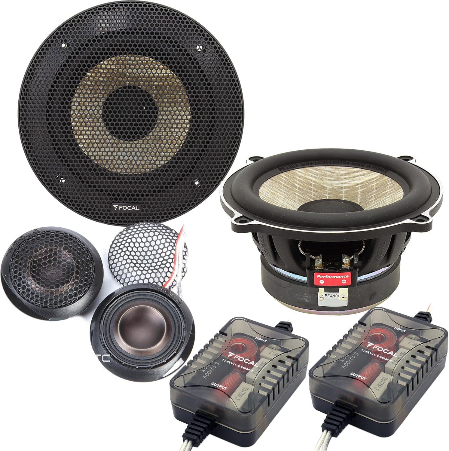 Focal PS130FE 60W 13cm 2-Way Component Speaker System, RMS Flax Cone ...