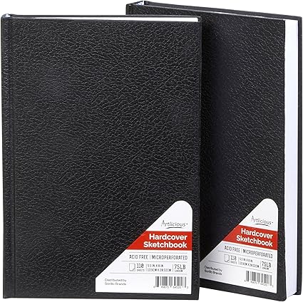 Amazon.com: Hardcover Sketch Book 2 Pack Drawing Books 5.5" x 8 ...