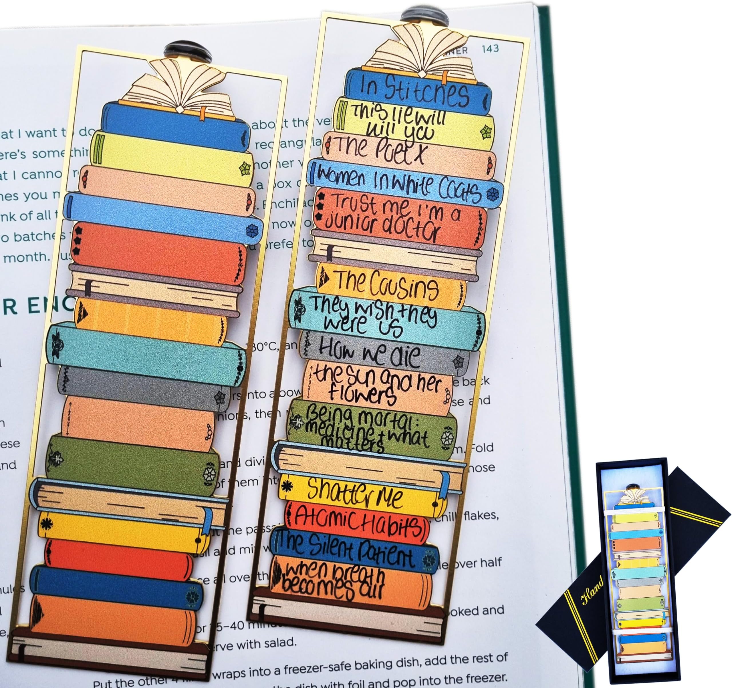 Amazon.com: Book Tracker Bookmark Bookshelf Tracker Bookmark Metal ...