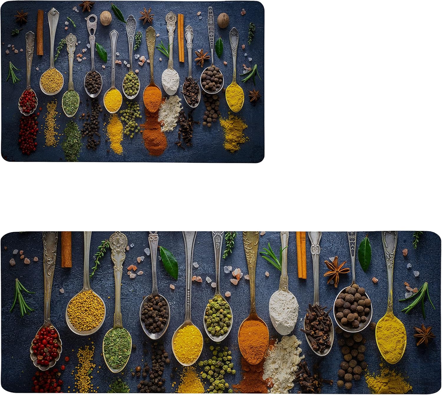 Amazon.com: Spice Cooking Kitchen Mat Set 2 Pieces Artistic Colorful ...