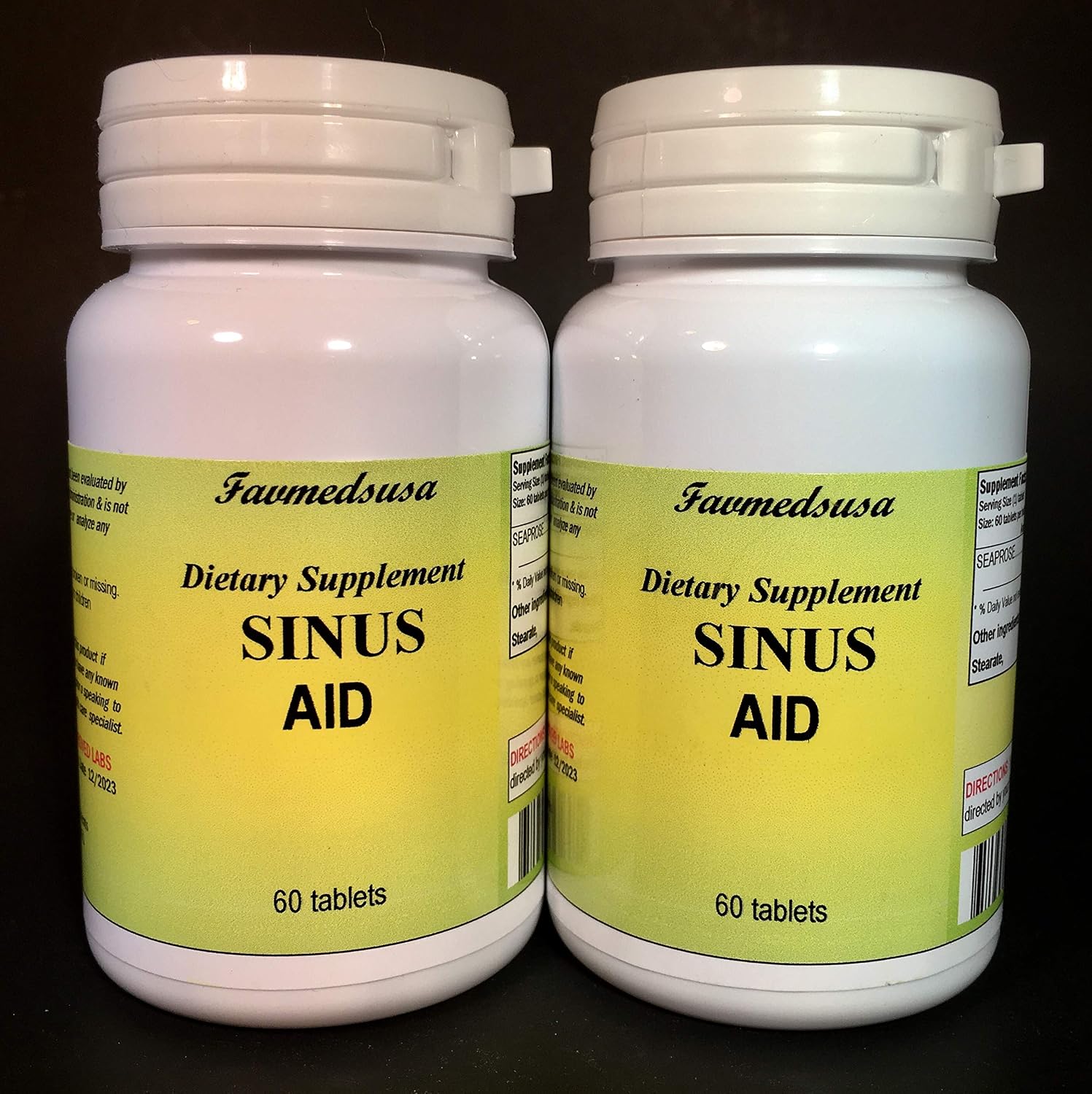 Amazon.com: Favmedsusa Sinus Aid (Seaprose). Made in USA - 120 (2x60 ...