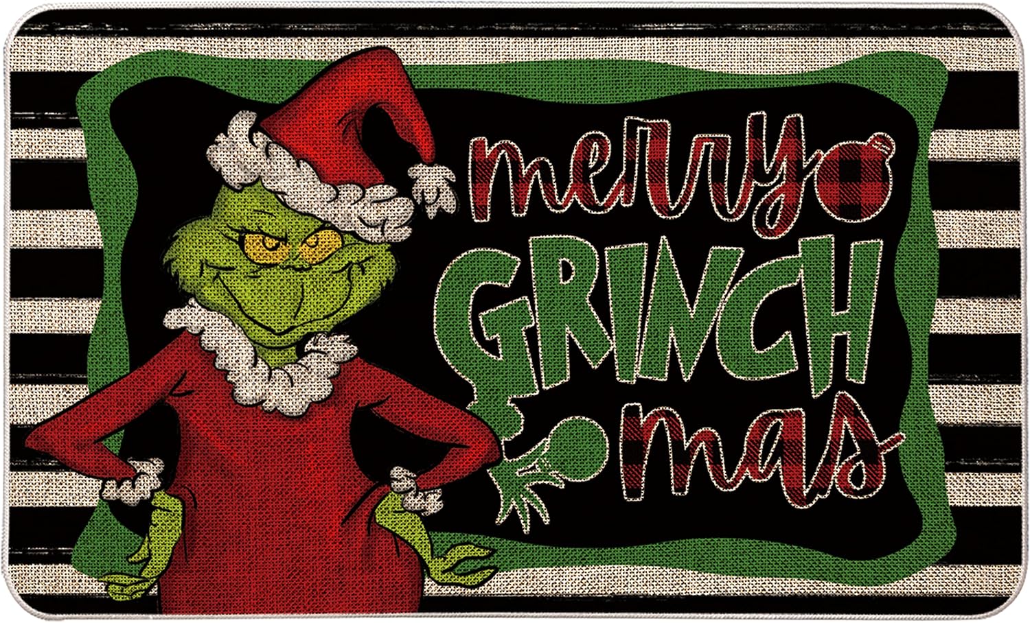 Amazon RIVONE Merry Grinchmas Decorative Doormat 17 29inch amazon-rivone-merry-grinchmas-decorative-doormat-17-29inch