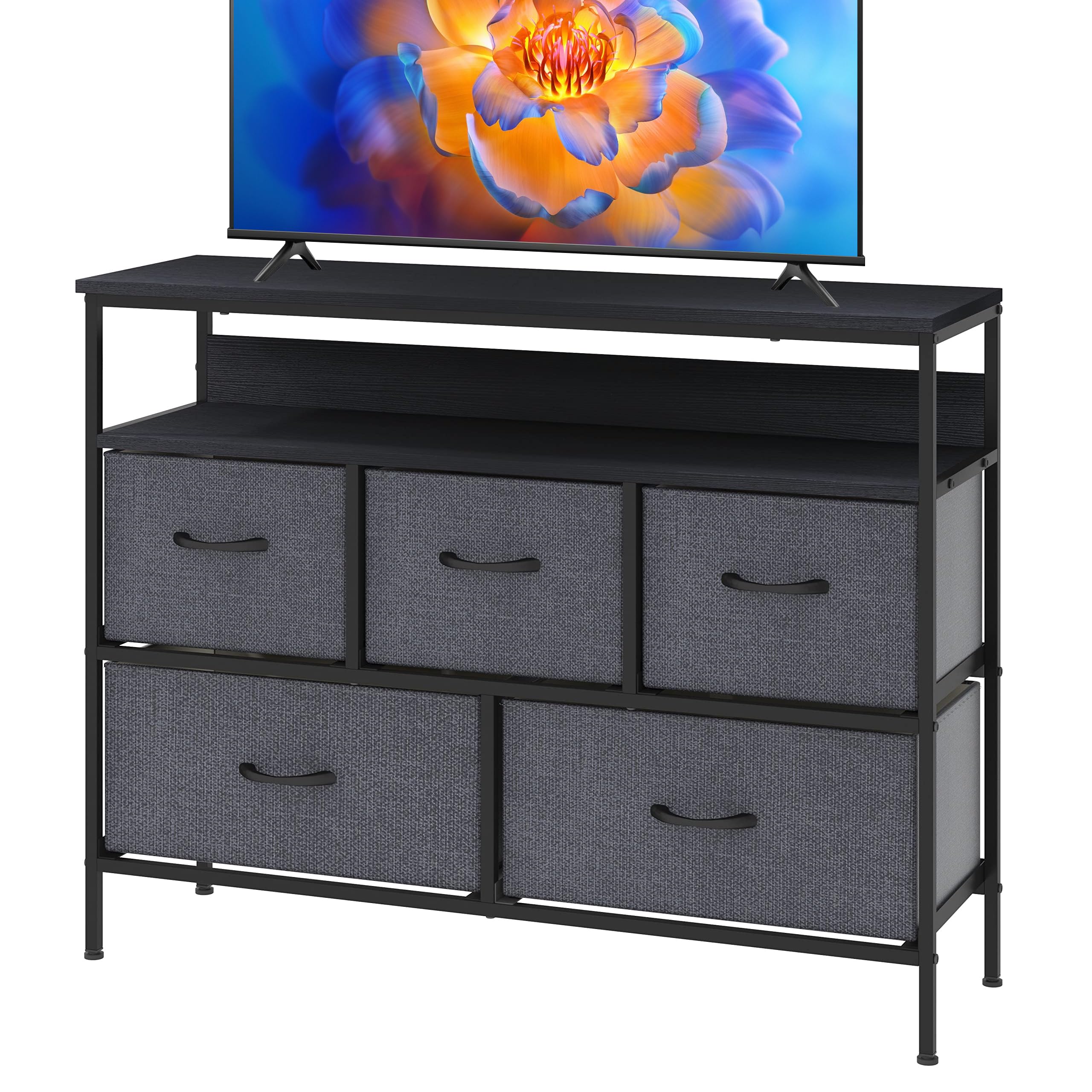 KU Dresser with 5 Drawers TV Stand, Chest of Drawers, Entertainment ...