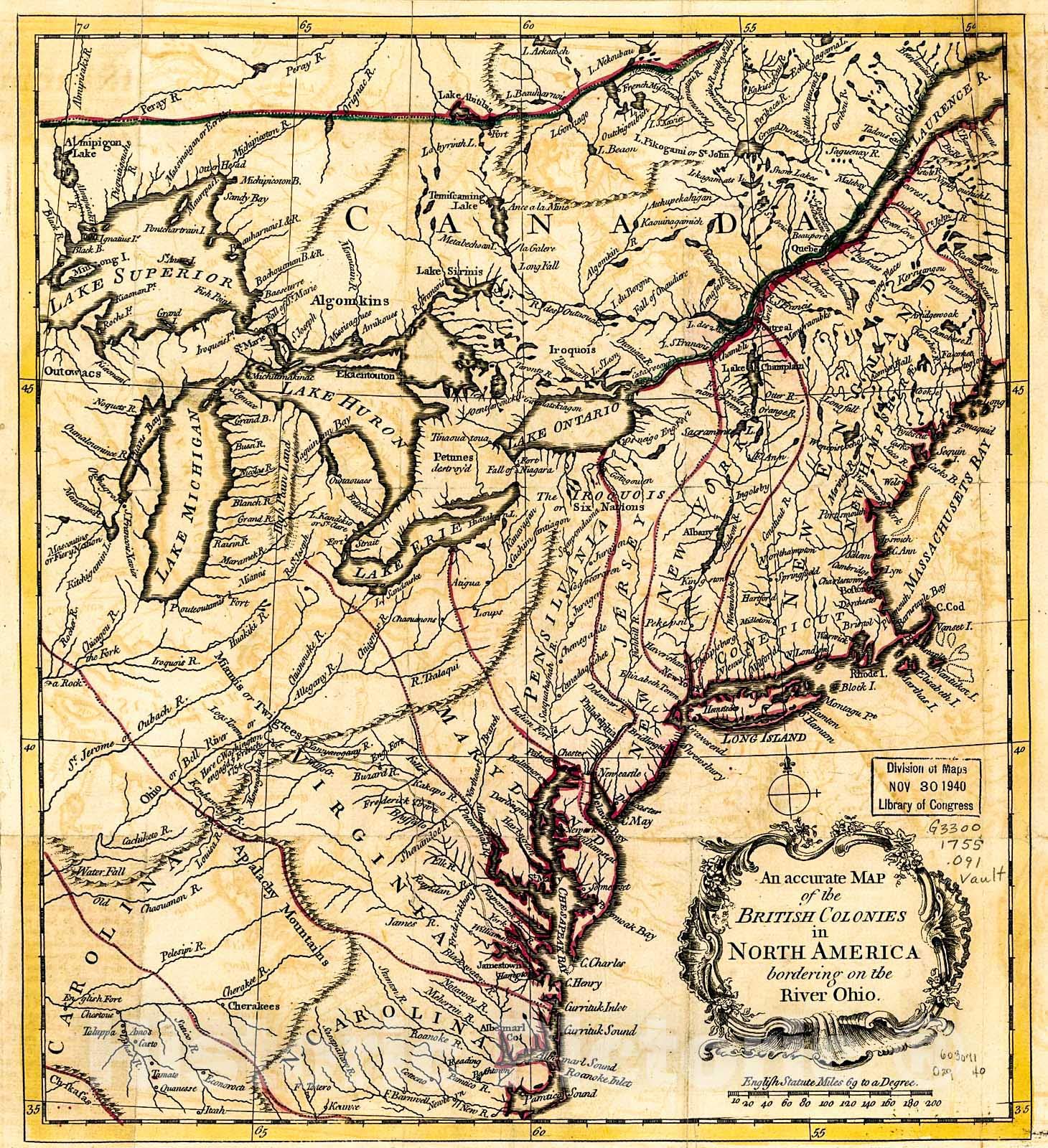 Made In 1755 Map Of United States Maps Of 18th Century America