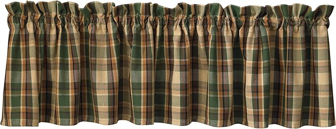 Amazon.com: Park Designs Farmhouse Kitchen Valances for Windows - Plaid ...