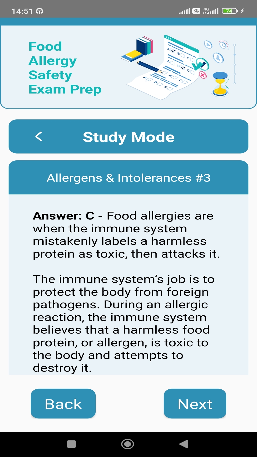 Food Allergy Safety Exam Prep - App on Amazon Appstore