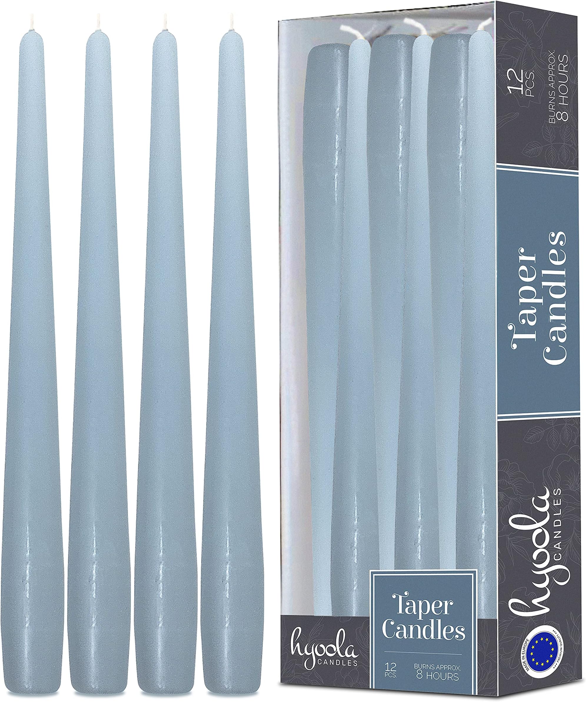 Amazon.com: Zest Candle 12-Piece Taper Candles, 10-Inch, Light Blue ...