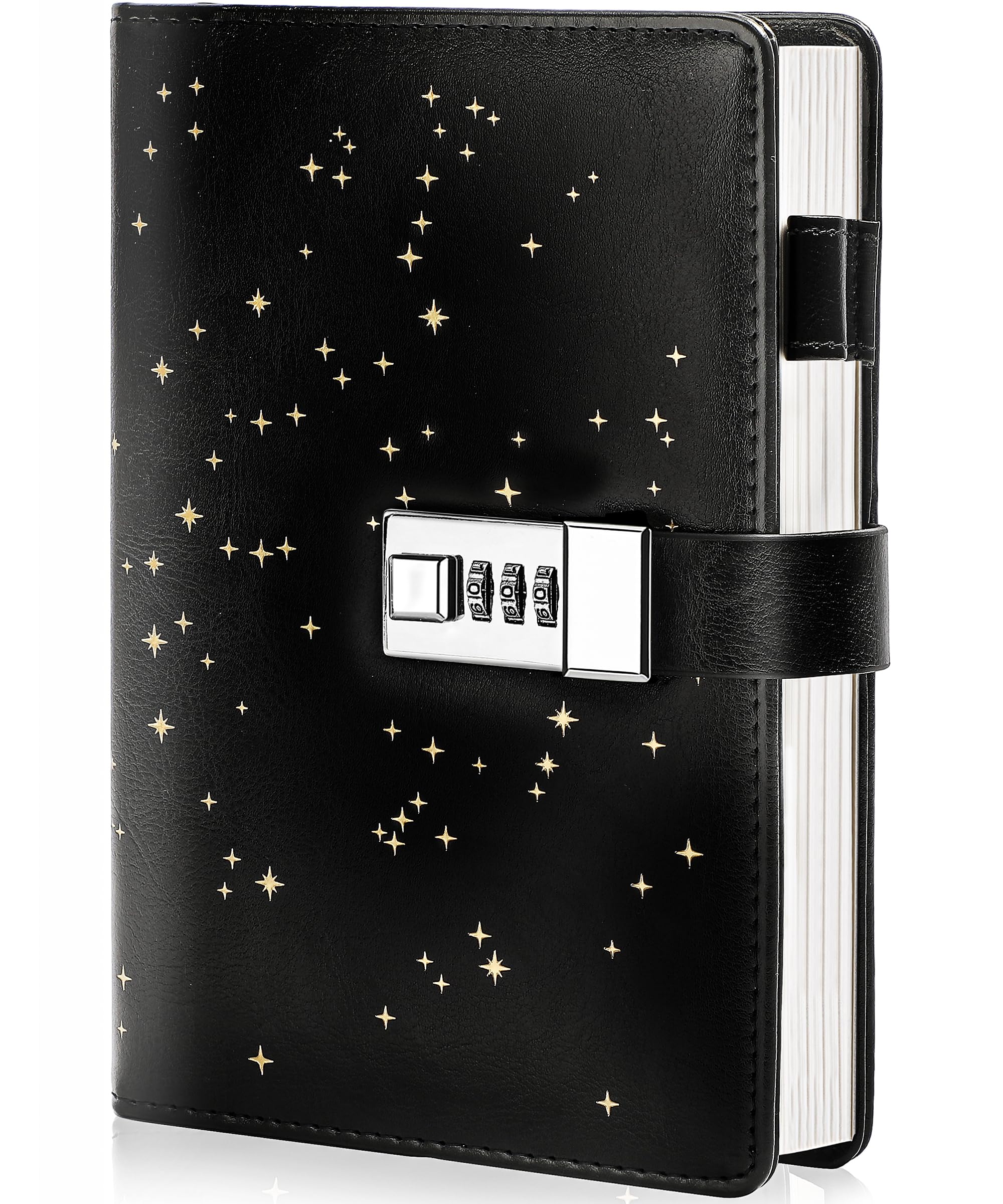Lock Diary for Women Starry Lock Journal Refillable Personal Locking ...