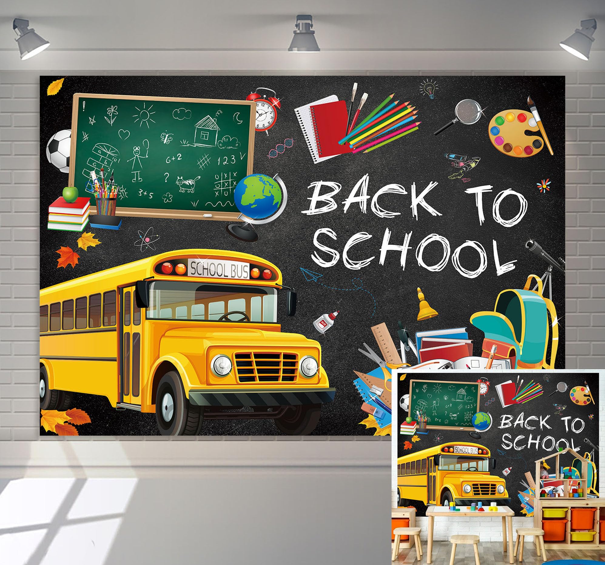 Buy 5x3FT Welcome Back to School Backdrop Back to School Bulletin Board ...