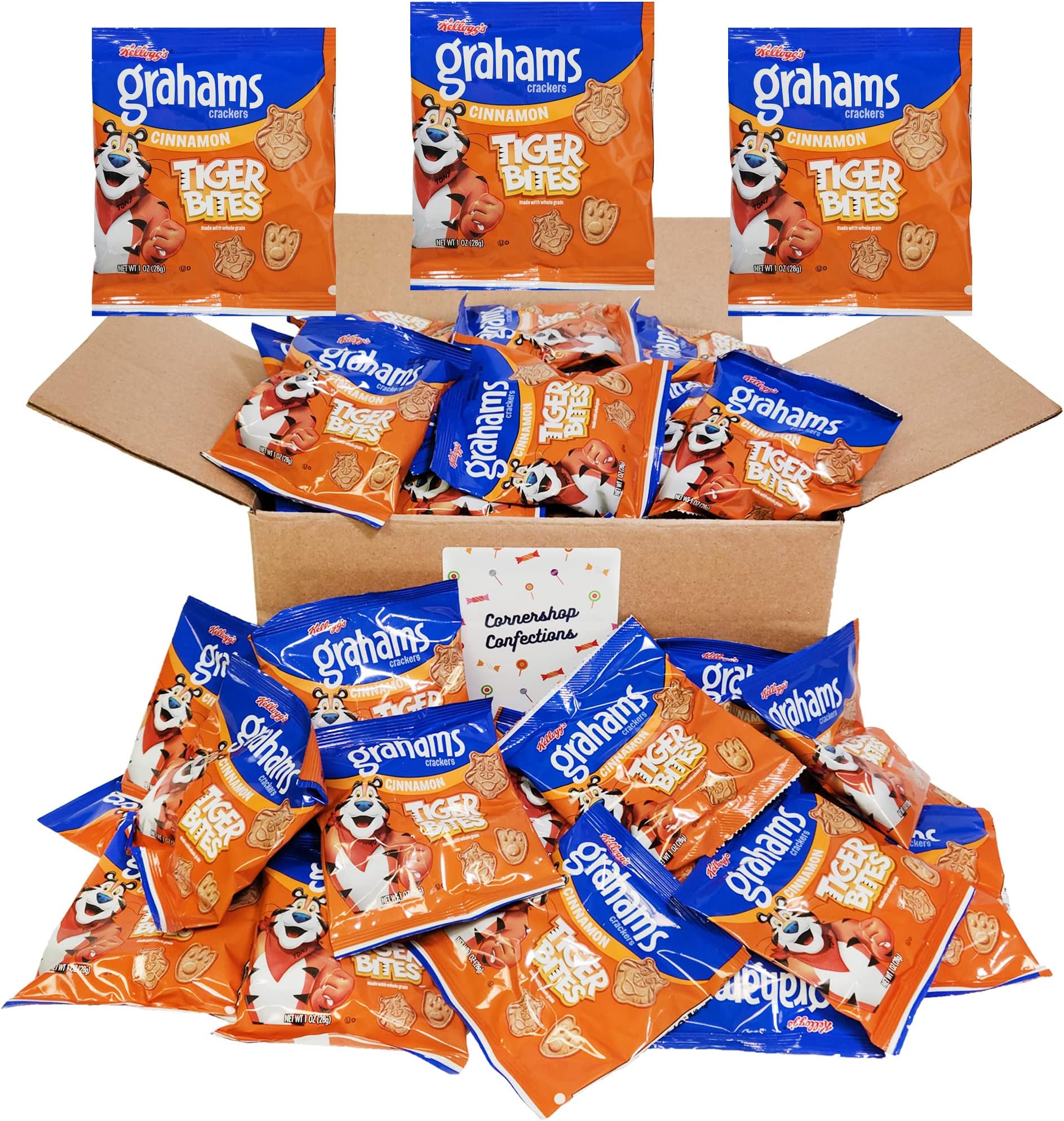 Amazon.com: Tiger Bites Cinnamon Graham Crackers Bulk Pack - 60 ...