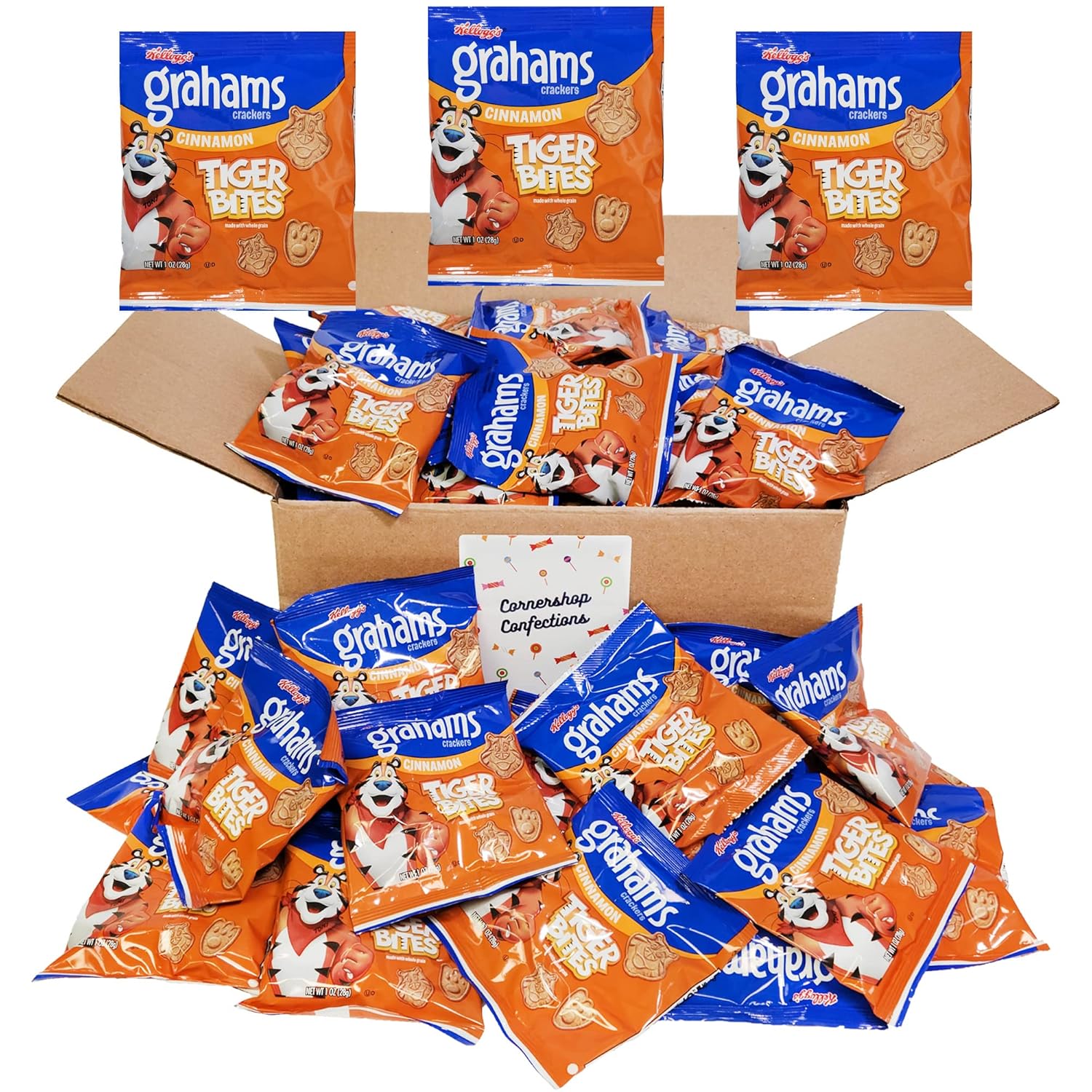 Amazon.com: Tiger Bites Cinnamon Graham Crackers Bulk Pack - 60 ...