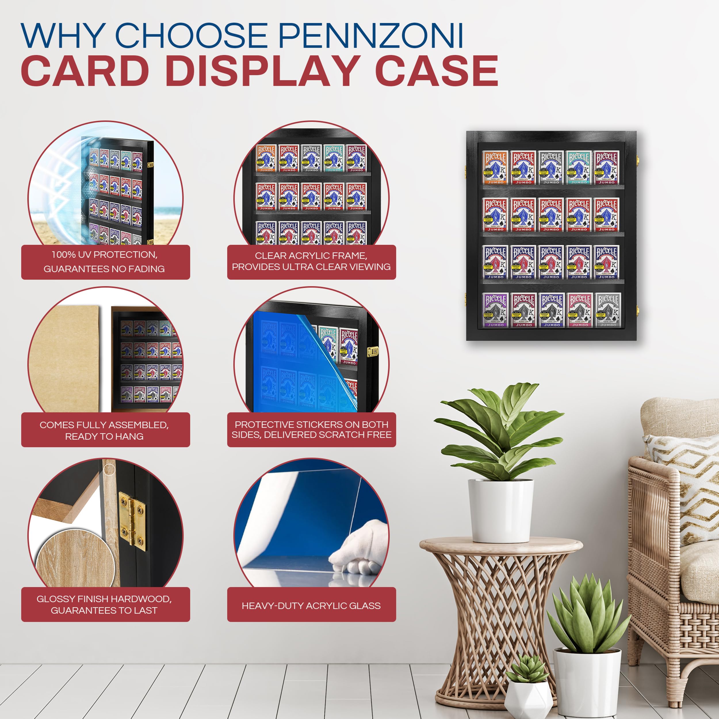 Snapklik.com : PENNZONI Card Deck Display Case - Holds 20 Playing Cards