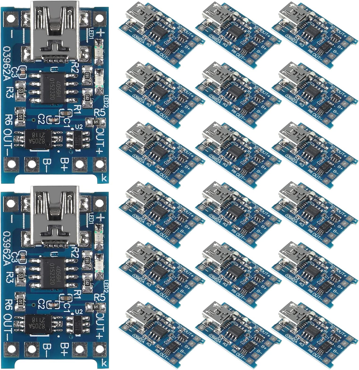 10Pcs 18650 Lithium Battery Charging Board MINI USB Charging Board 5V ...