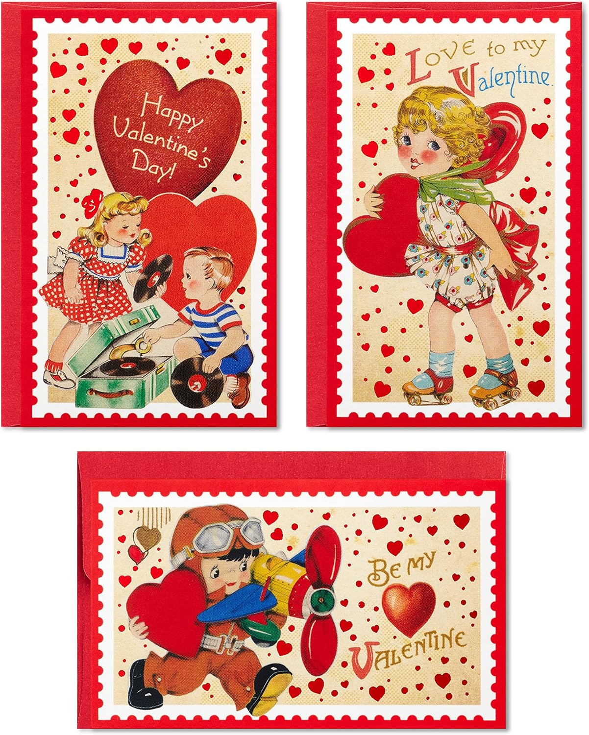 Amazon.com: Hallmark Mini Valentines Day Cards Assortment, 18 Cards ...