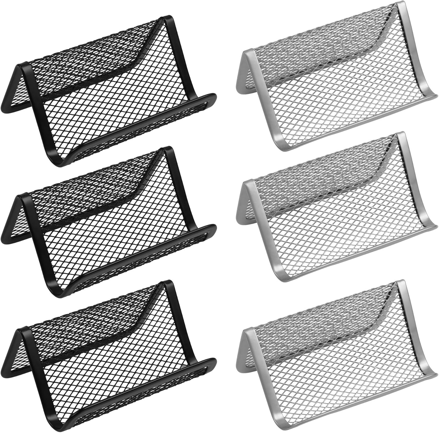 Amazon.com : Cosmos Pack of 6 Metal Mesh Business Card Holder Business ...