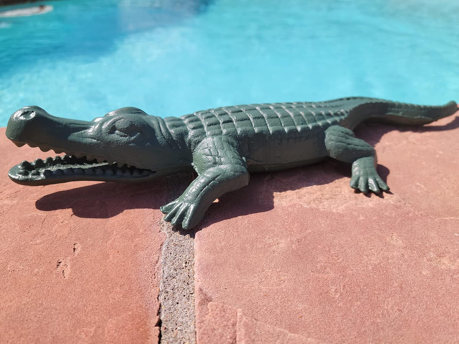 Amazon.com: Distressed Alligator Animal Reptile Statue Gator Figure ...