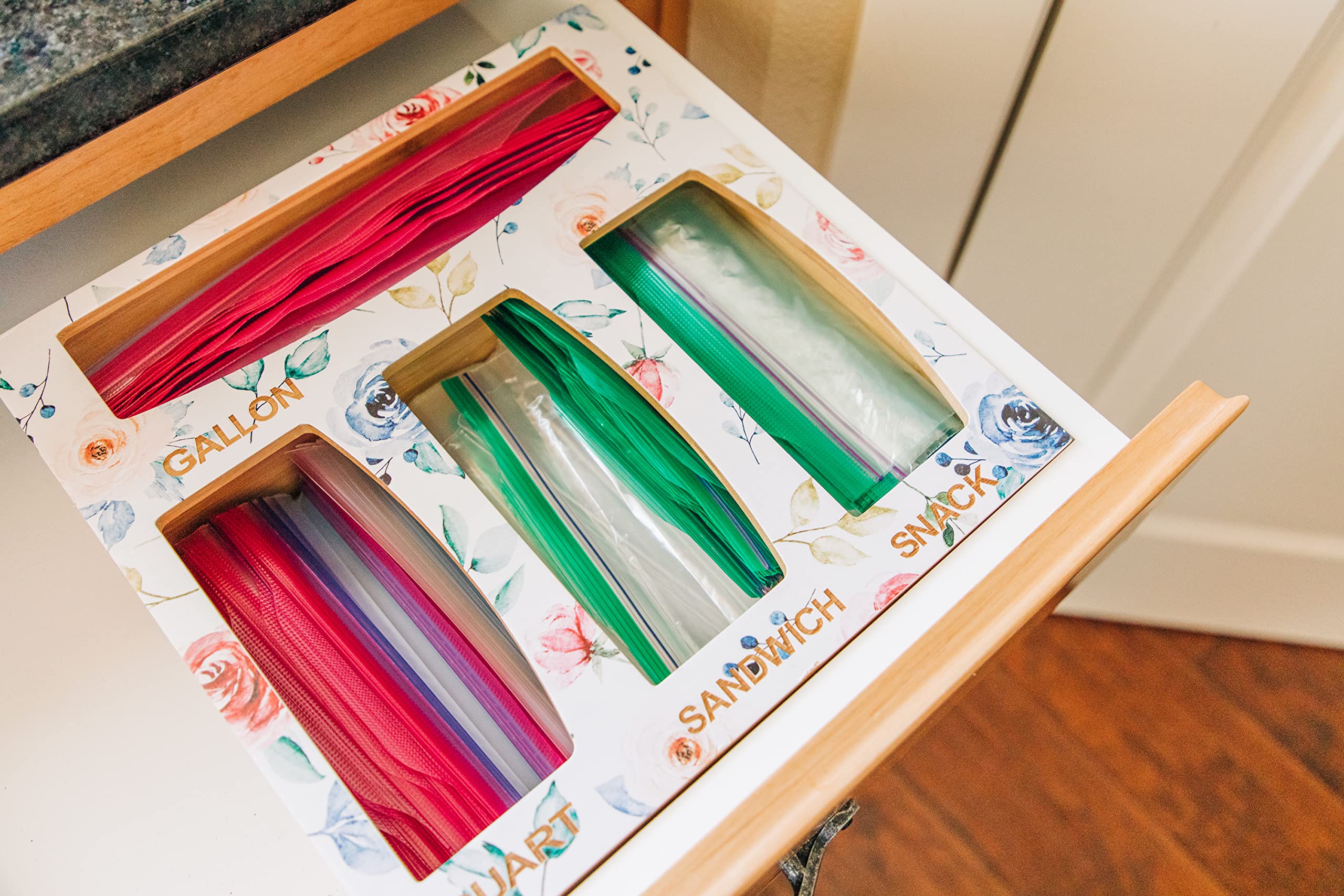 Ziplock Bag Organizer - Plastic Bag Organizer - Food Storage Bag ...