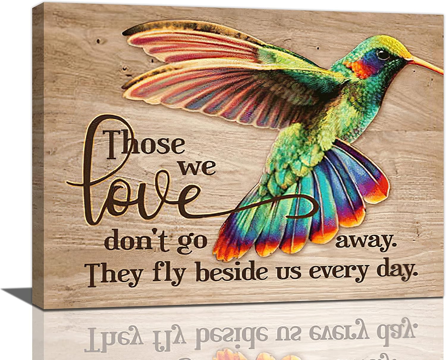 Amazon.com: Hummingbird Canvas Wall Art for Bathroom Rustic Hummingbird ...