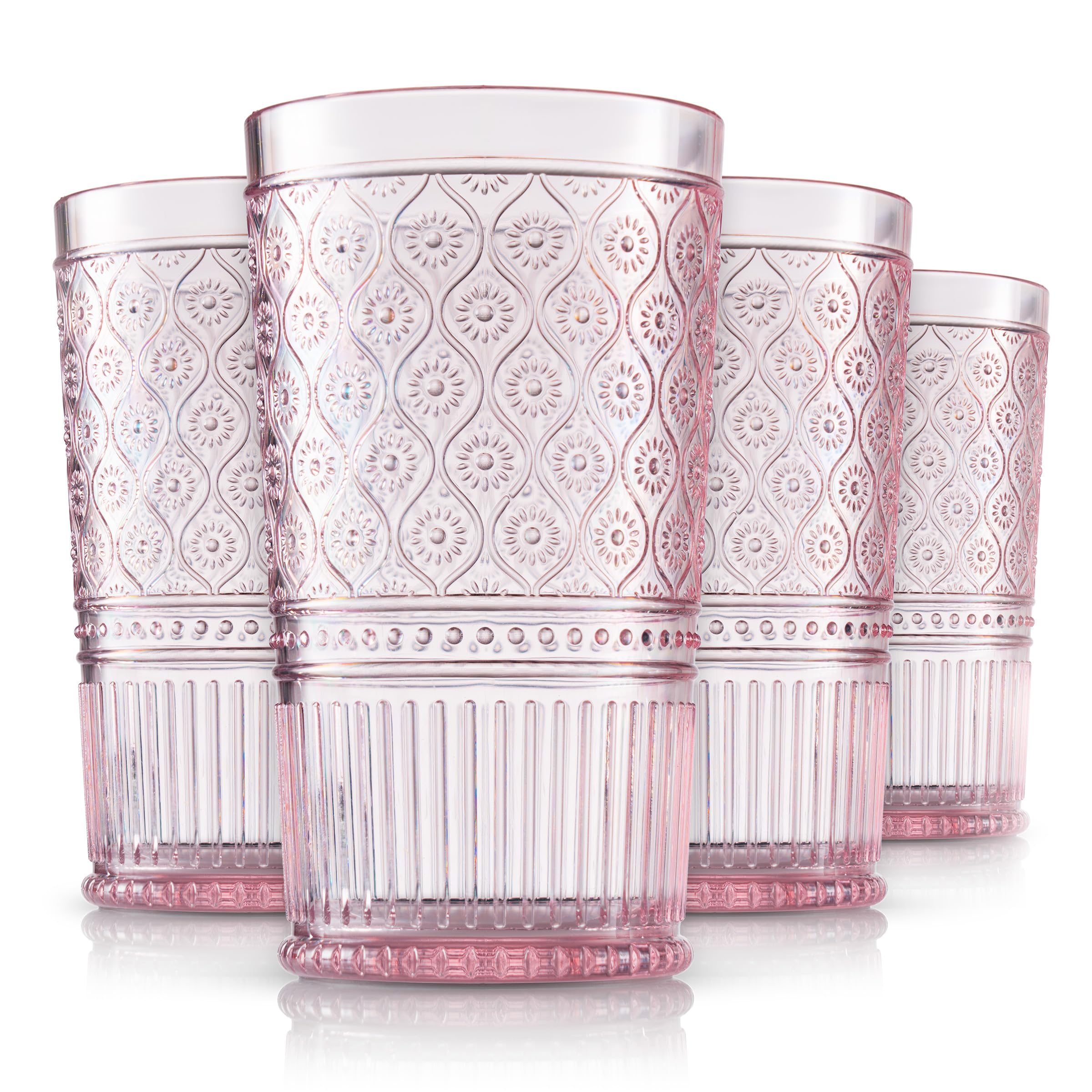 Amazon.com | Godinger Highball Drinking Glasses, Acrylic Drinking ...