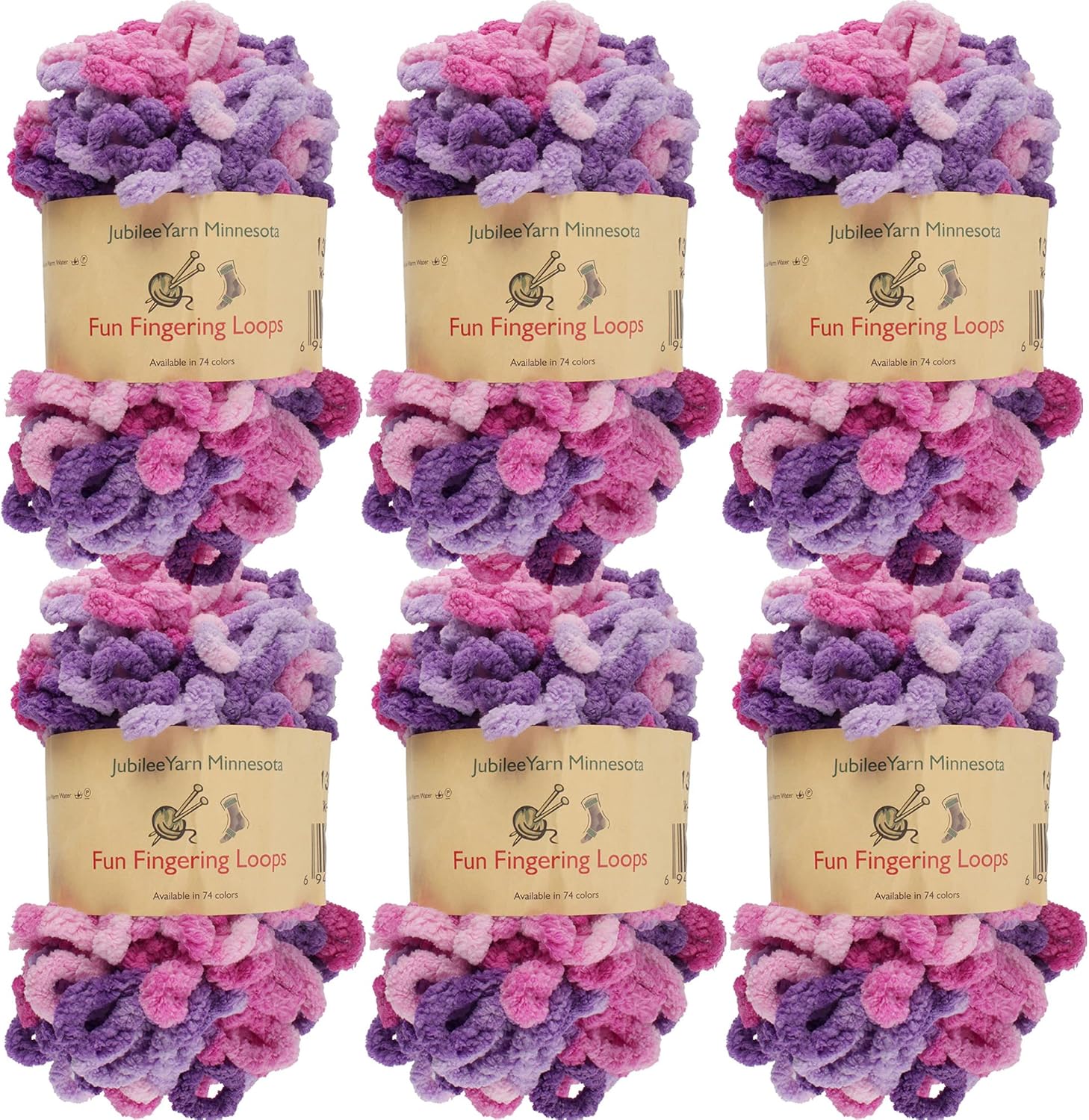 Amazon.com: JubileeYarn Fun Finger Loops Yarn - Polyester Jumbo Loop ...