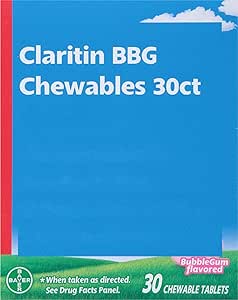 Amazon.com: Claritin, Childrens Chewables Tablets Bubblegum, 30 Count ...