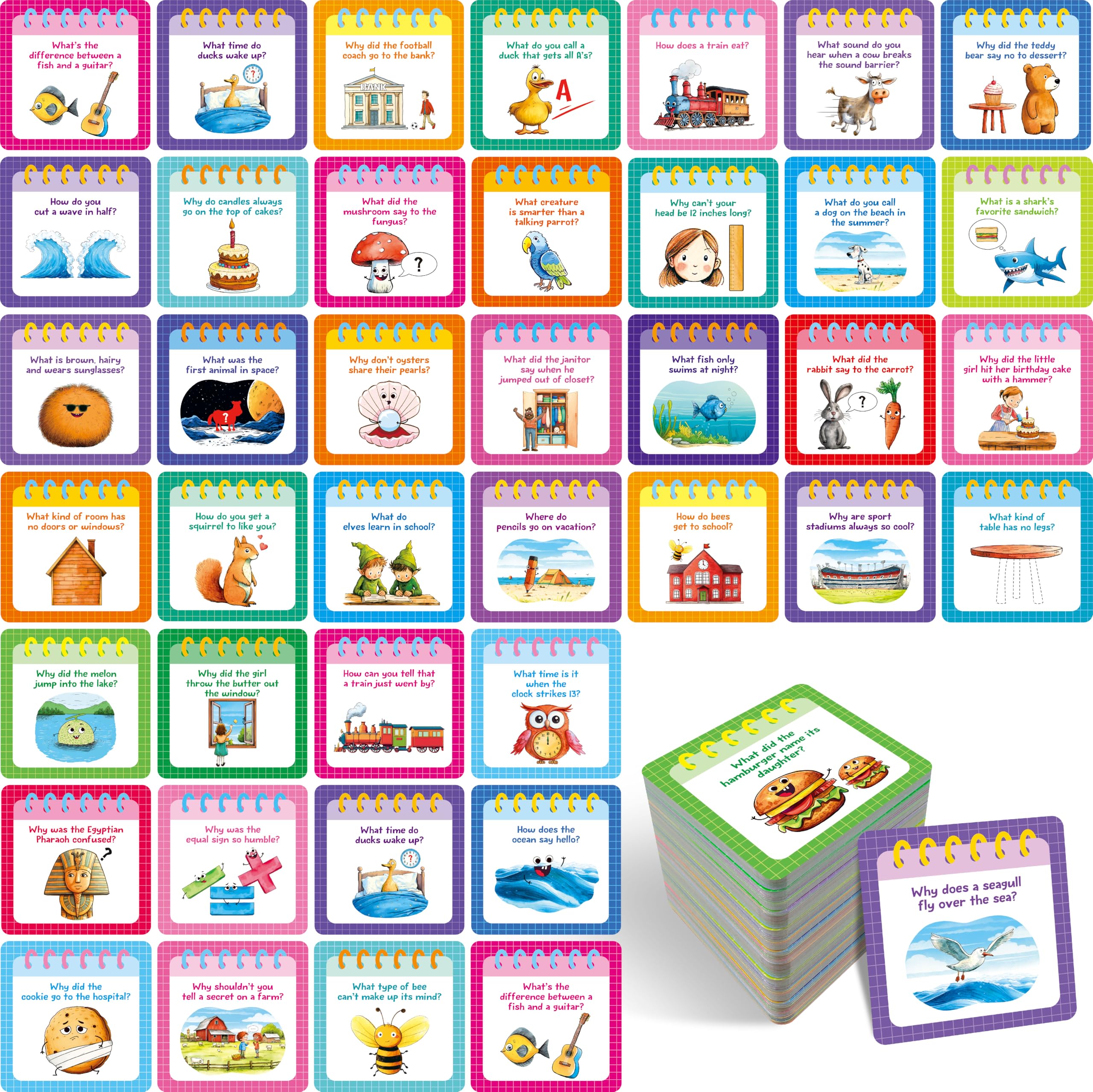 Snapklik.com : 170 Joke Cards For Kids Cute Lunchbox Notes ...