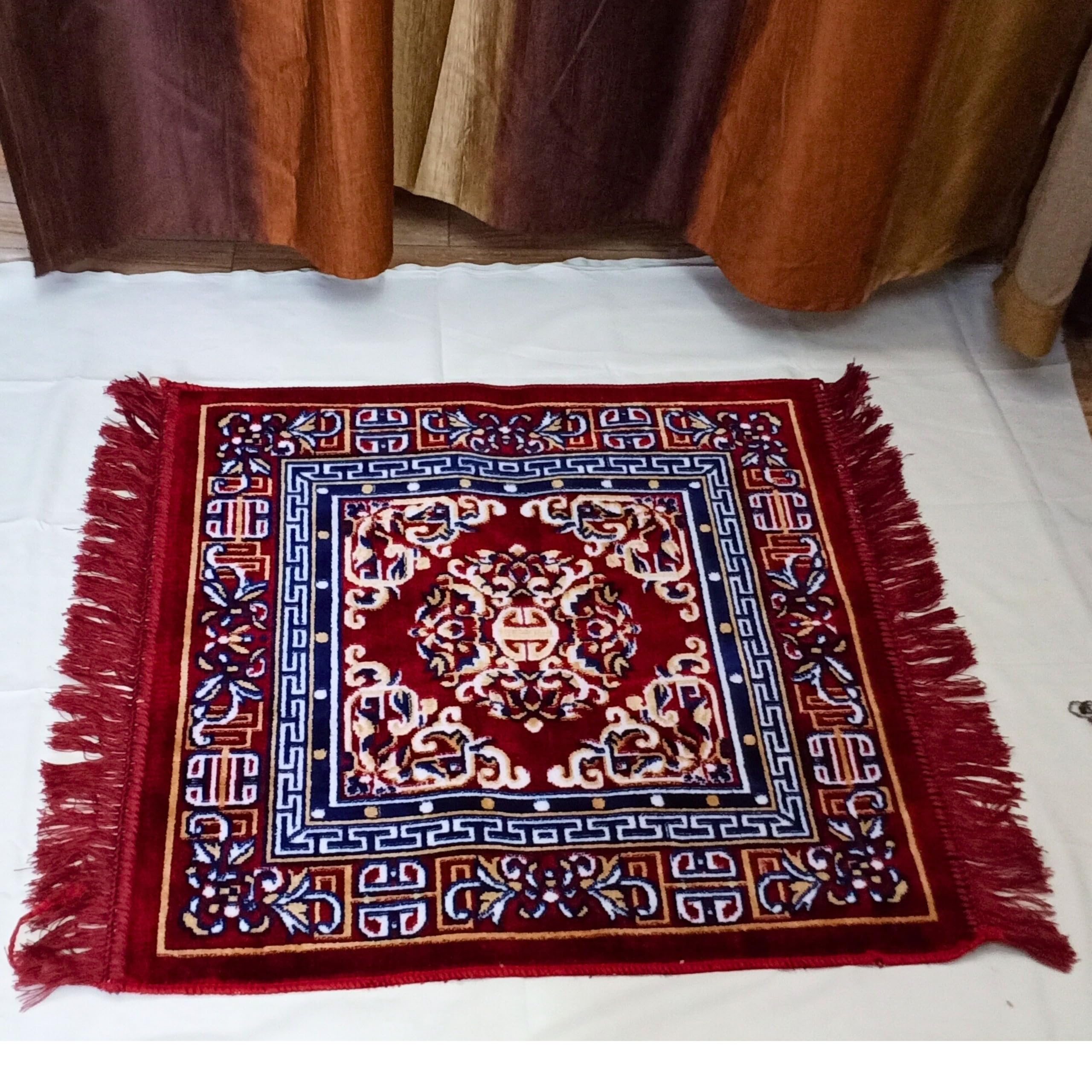 Buy Pooja Aasan in Velvet for puja and Yoga Meditation Rug, Prayer ...