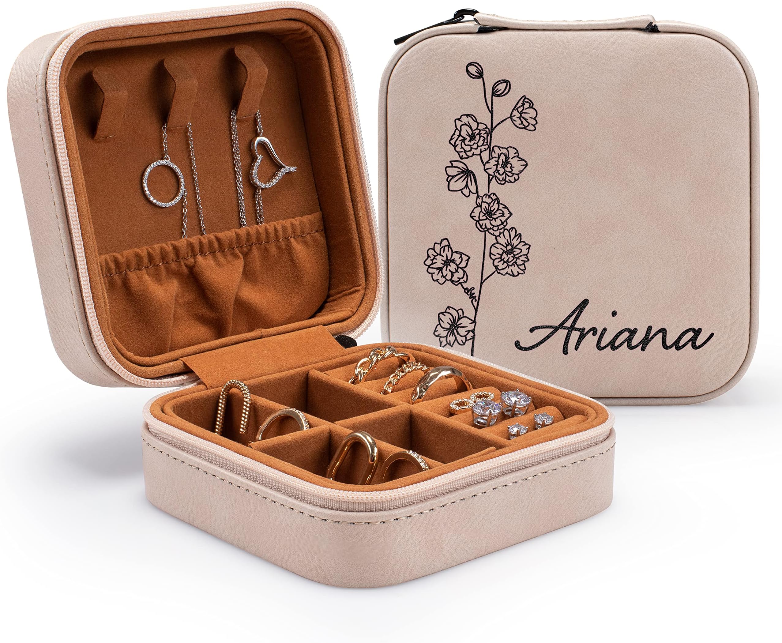 Amazon.com: VUBU GIFTS Personalized Travel Jewelry Case for Mom from ...