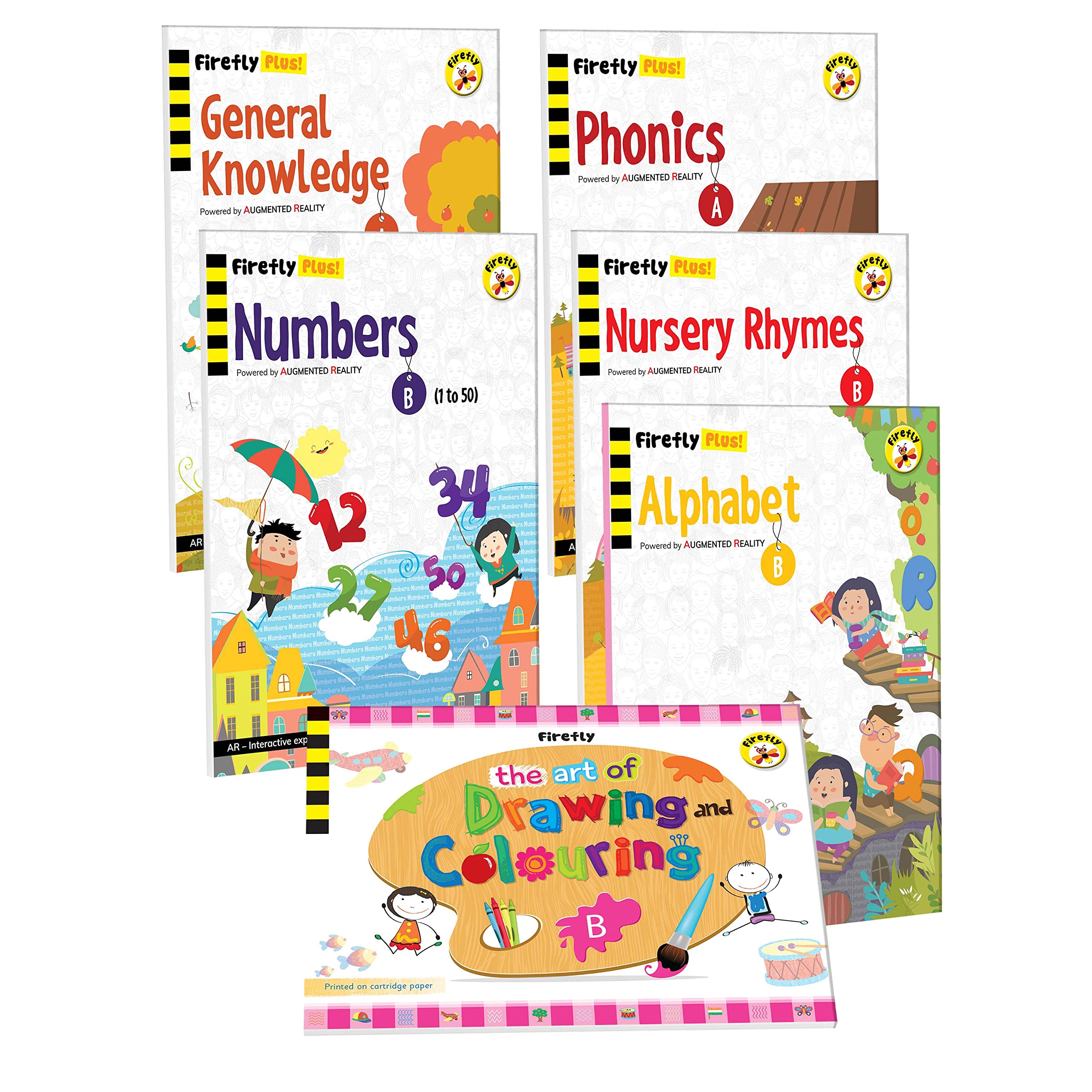 Firefly Jr.Kg Books Set | Numbers, Alphabet, Phonics, Rhymes, GK, Art ...