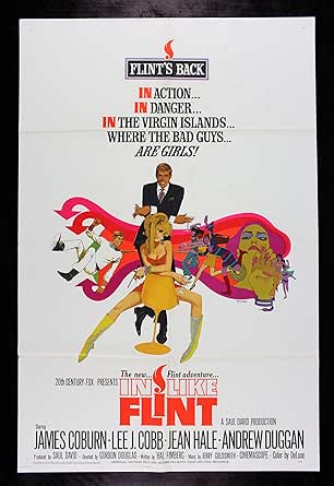 IN LIKE FLINT * CineMasterpieces ORIGINAL MOVIE POSTER BOB PEAK ART ...