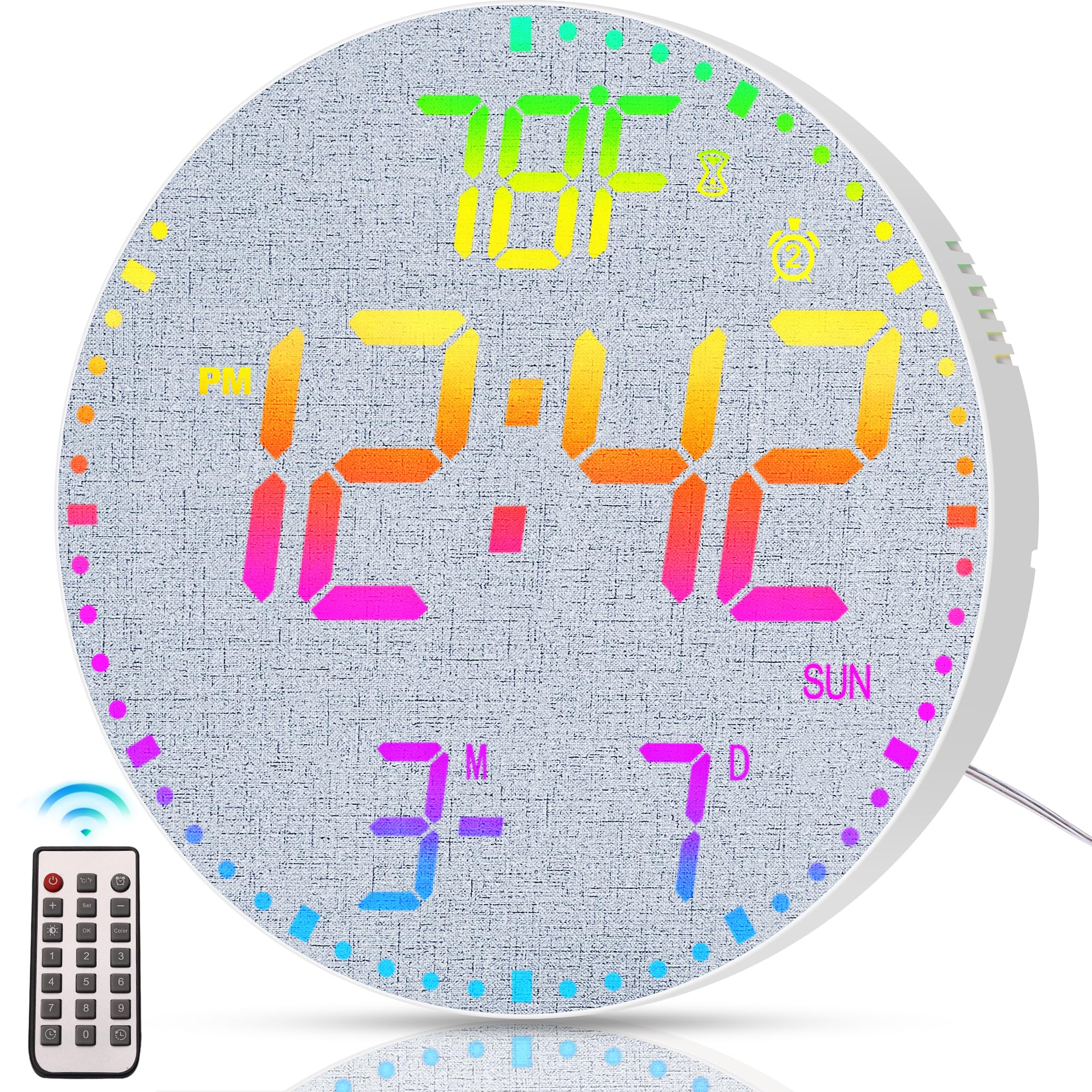 Amazon.com: Kasbin 12 Inch Large Digital Wall Clock with Remote Control ...