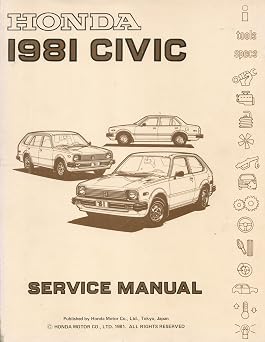 Amazon.co.jp: 1981 Honda Civic Service Manual : 本