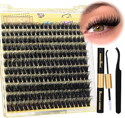 ALICE Lash Clusters Kit Fluffy Volume Lash Extension Kit 3D Wispy ...
