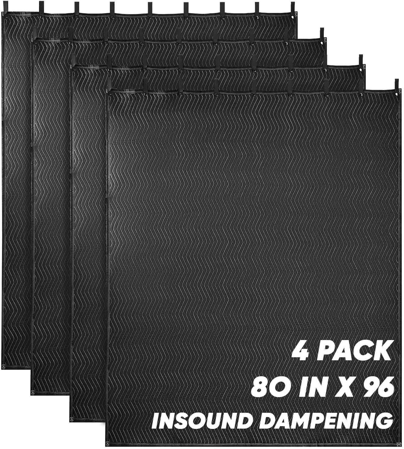 Amazon.com: bimiti 4 Pack Sound Dampening Blanket, 96" x 80" Heavy Duty ...