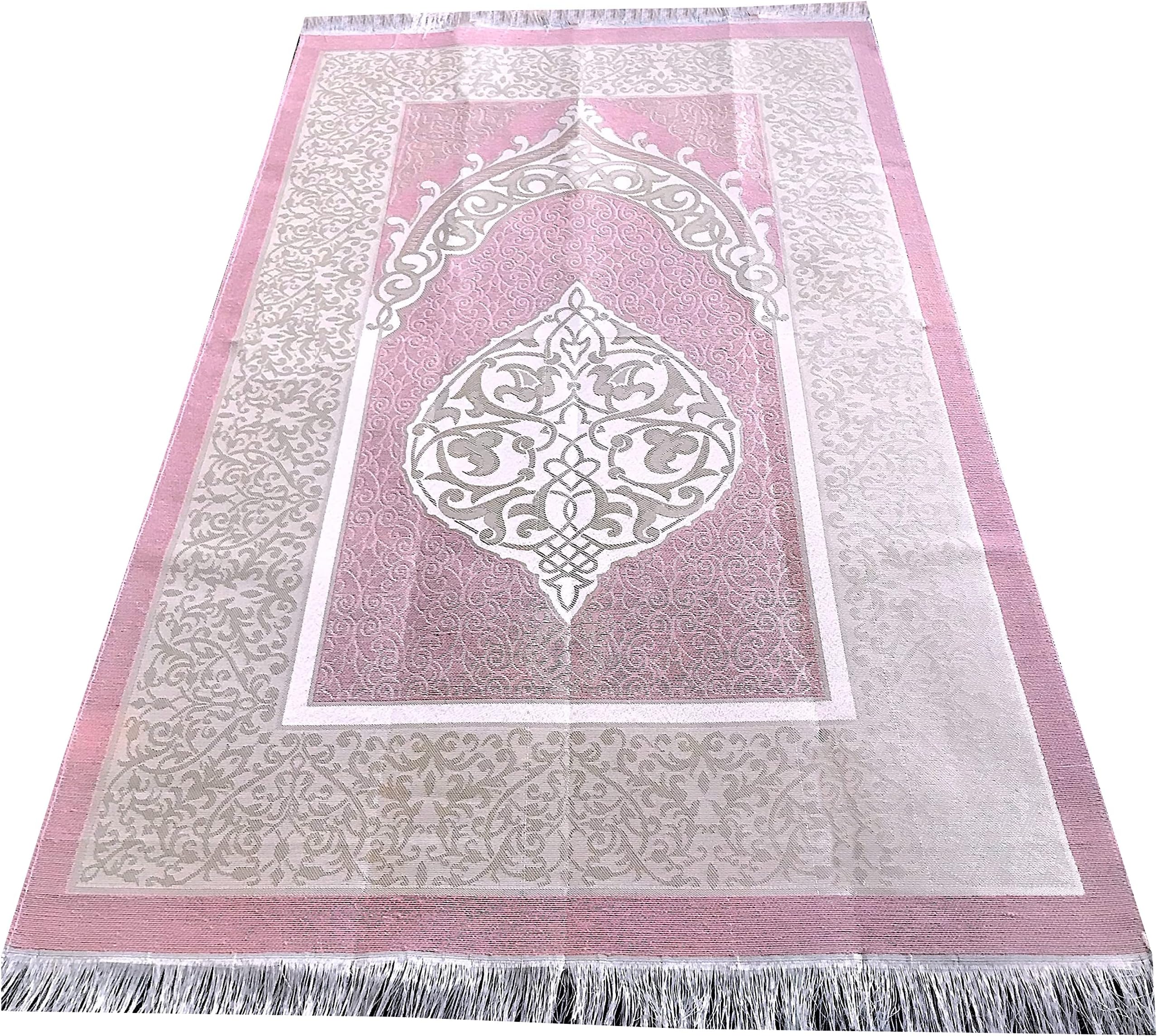 bazachi Mihrab Taffeta Ottoman Prayer Mat/Rug - Made In Turkey (Grey ...