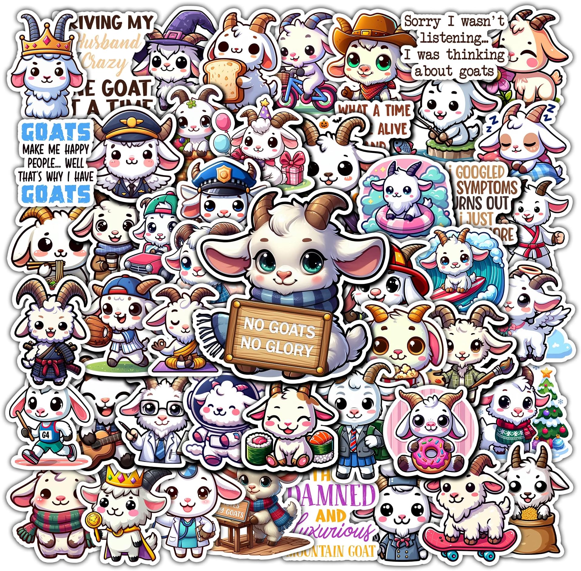 Amazon.com - Goat pack Bumper Sticker Vinyl Decal 5 inches