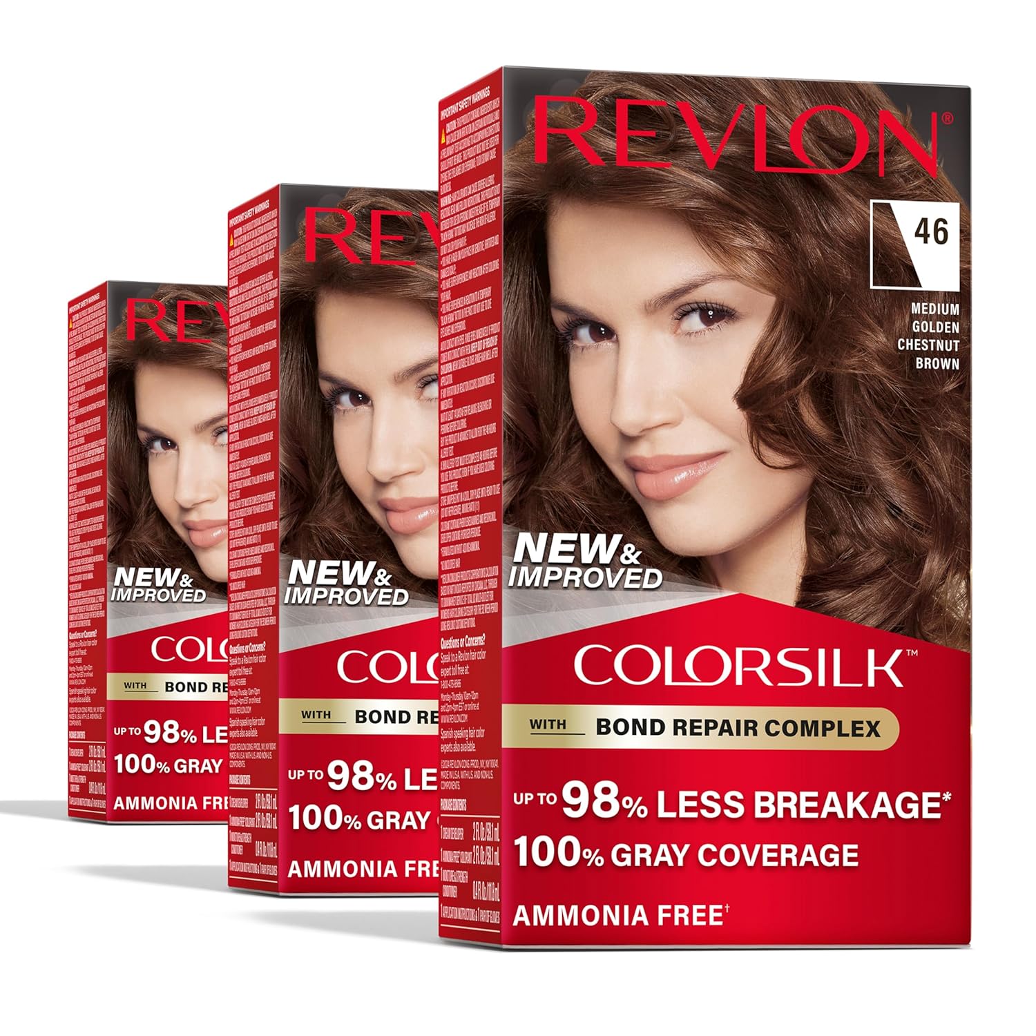 Amazon.com : Revlon ColorSilk with Bond Repair Complex, Brown Permanent ...