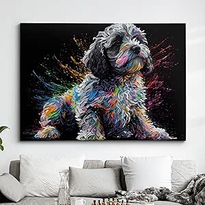 Amazon.com: Colorful Cockapoo Dog Pet Abstract Modern Poster Wall Art ...