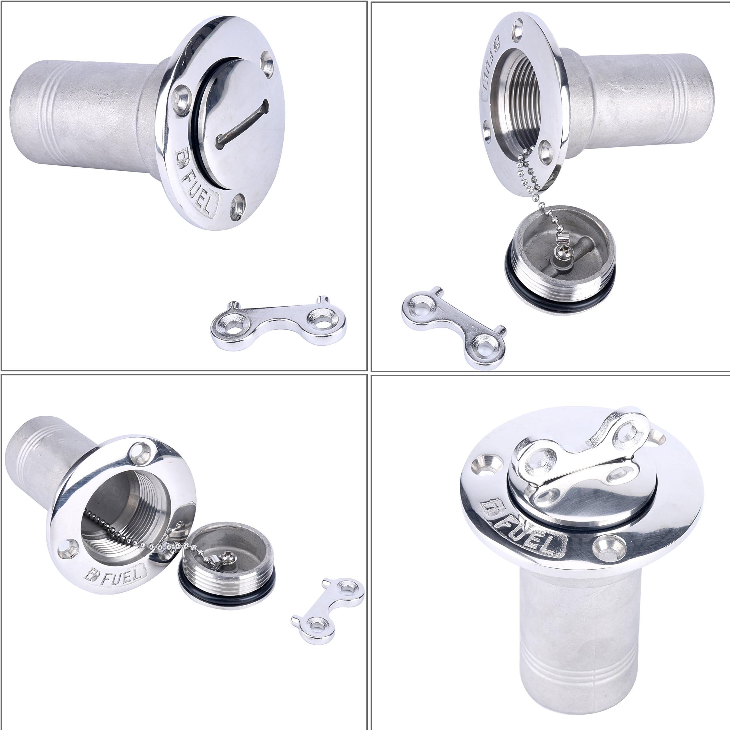 Amazon.com: Amarine Made Boat Deck Fill Marine 316 Stainless Steel ...