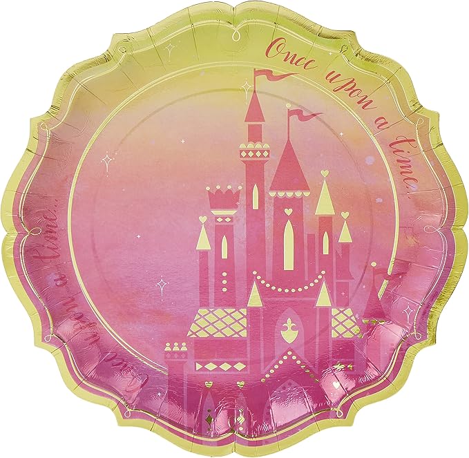 Amazon.com: Disney Princess Metallic Shaped Plates - 10.5" (Pack of 8 ...