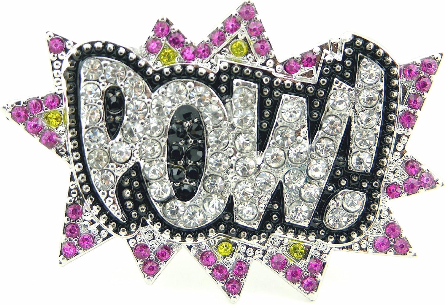 Amazon.com: GWOOD POW Rings Stretch Single Finger SLV with Silver Black ...