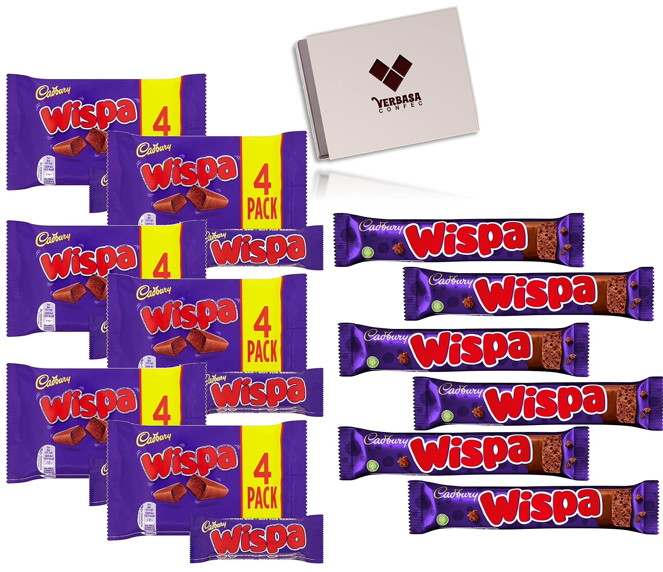 Buy VERBASA - Cadbury Wispa 4 Pack 94.8g – Cadbury Wispa 36g - 12 FULL ...