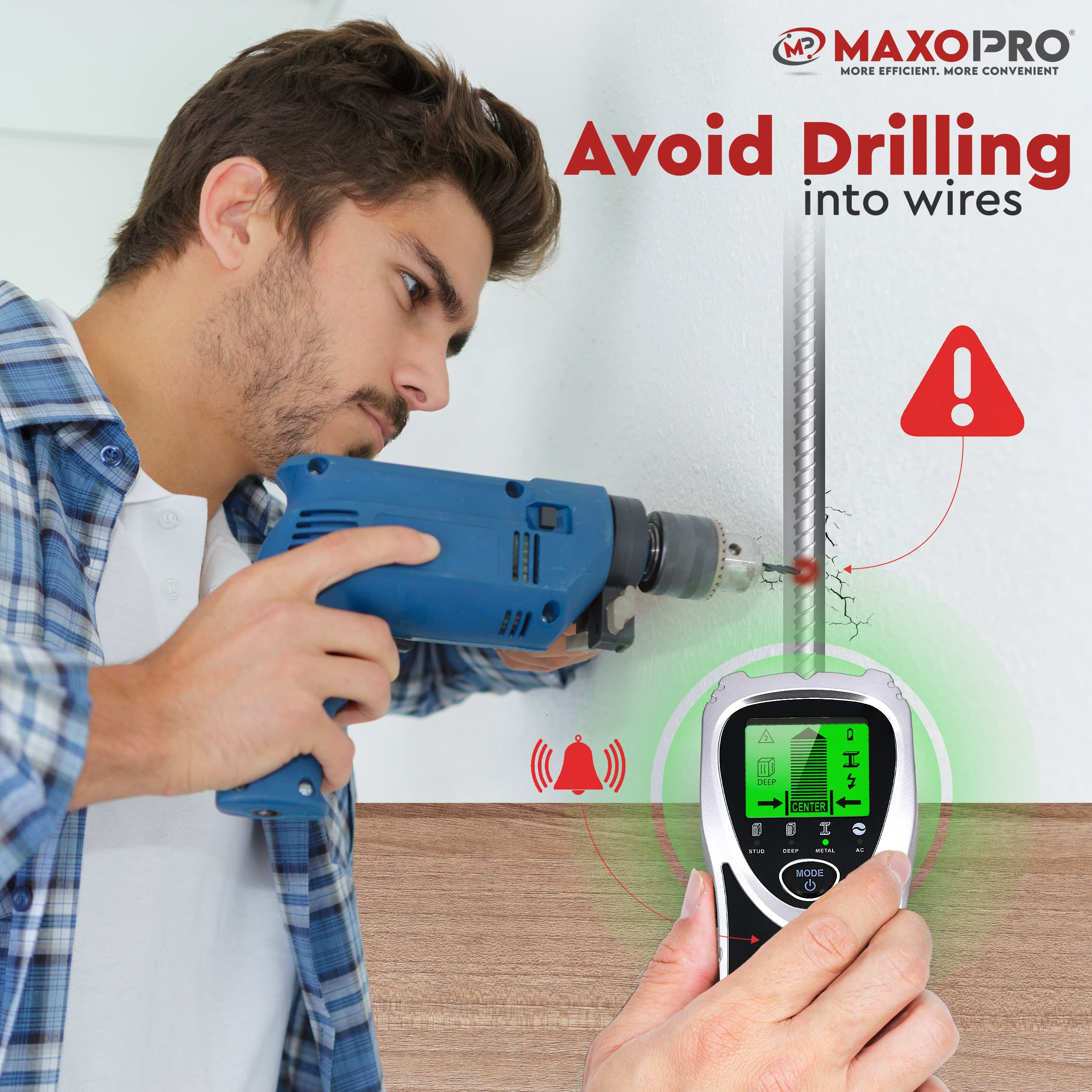 Snapklik.com : Accurate Stud Finder Wall Scanner 5 In 1 Multi-Scanner ...